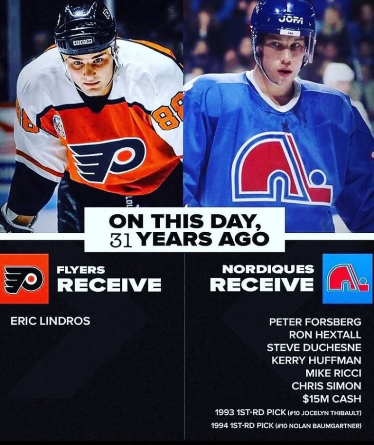 The Eric Lindros Trade: A Blockbuster So Big It Needed an Arbitrator ...